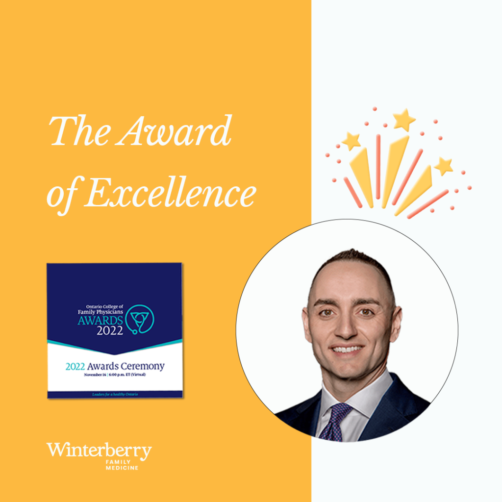Winterberry Medical Director, Dr. Steven Zizzo awarded Ontario Family ...